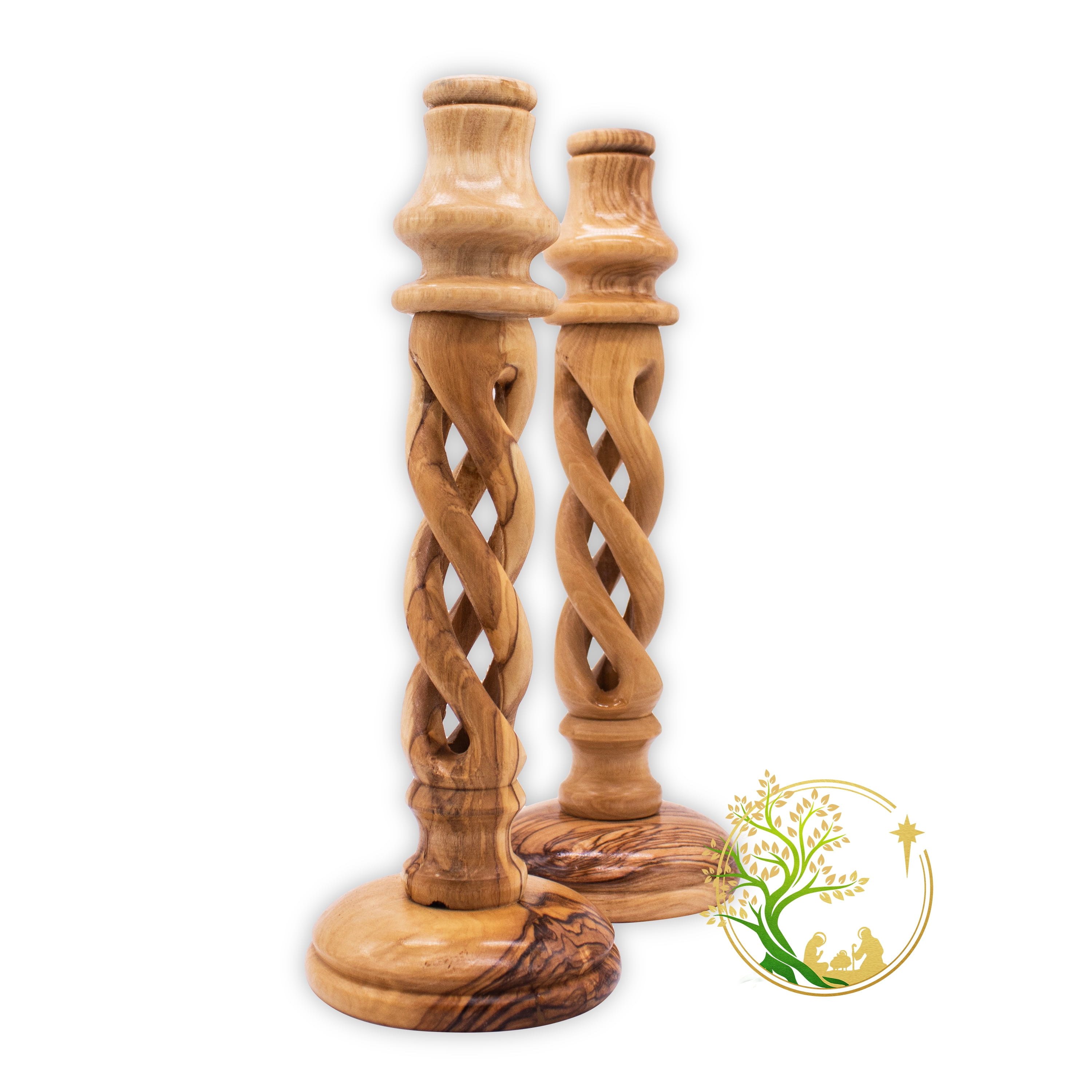 Hollow Spiral Wooden Candle Holders For Table Décor | Wooden ...