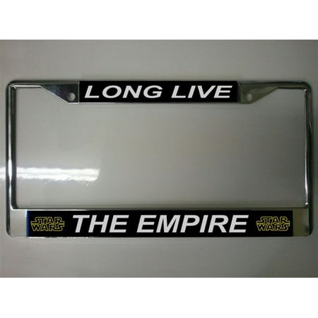 Long Live the Empire-Star Wars License Plate Frame Free Screw Caps ...