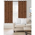 Brown Country Blackout Curtains for Bedroom/Living Room, Thermal ...
