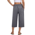 ANINEO Women Casual Pull On Elastic Waist Pants With Pockets Loose Fit ...