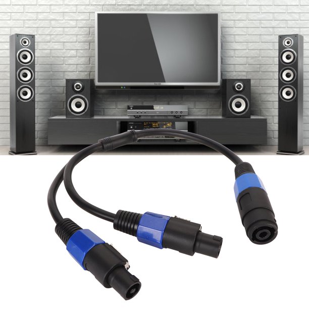 Speaker Splitter Cable, Universal PVC Plug And Play 1 Female To 2 Male ...