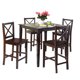 TMS Virginia Cross-Back Stool, 24", Set of 2, Espresso - Walmart.com