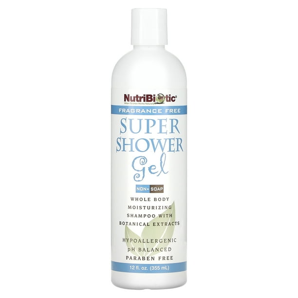 Super Shower Gel, Non-Soap, Fragrance Free, 12 fl oz (355 ml ...