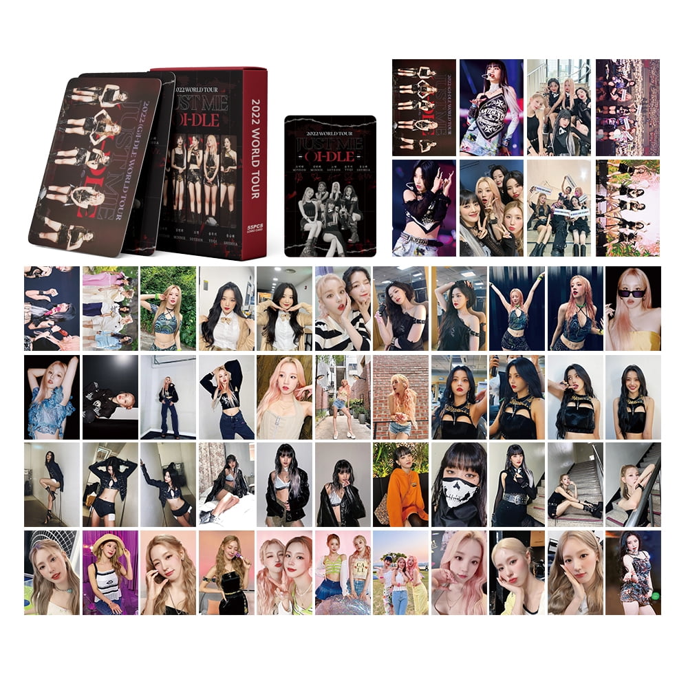 55Pcs Kpop (G)I-DLE Lomo Cards (G)I-DLE Photo Cards (G)I-DLE 2022 World ...