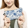 Blue And White Porcelain Cosmetic Bag for Women Cute Small Makeup ...