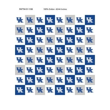 University of Kentucky Fabric Fine Cotton Classic Geometric Design-Sold ...
