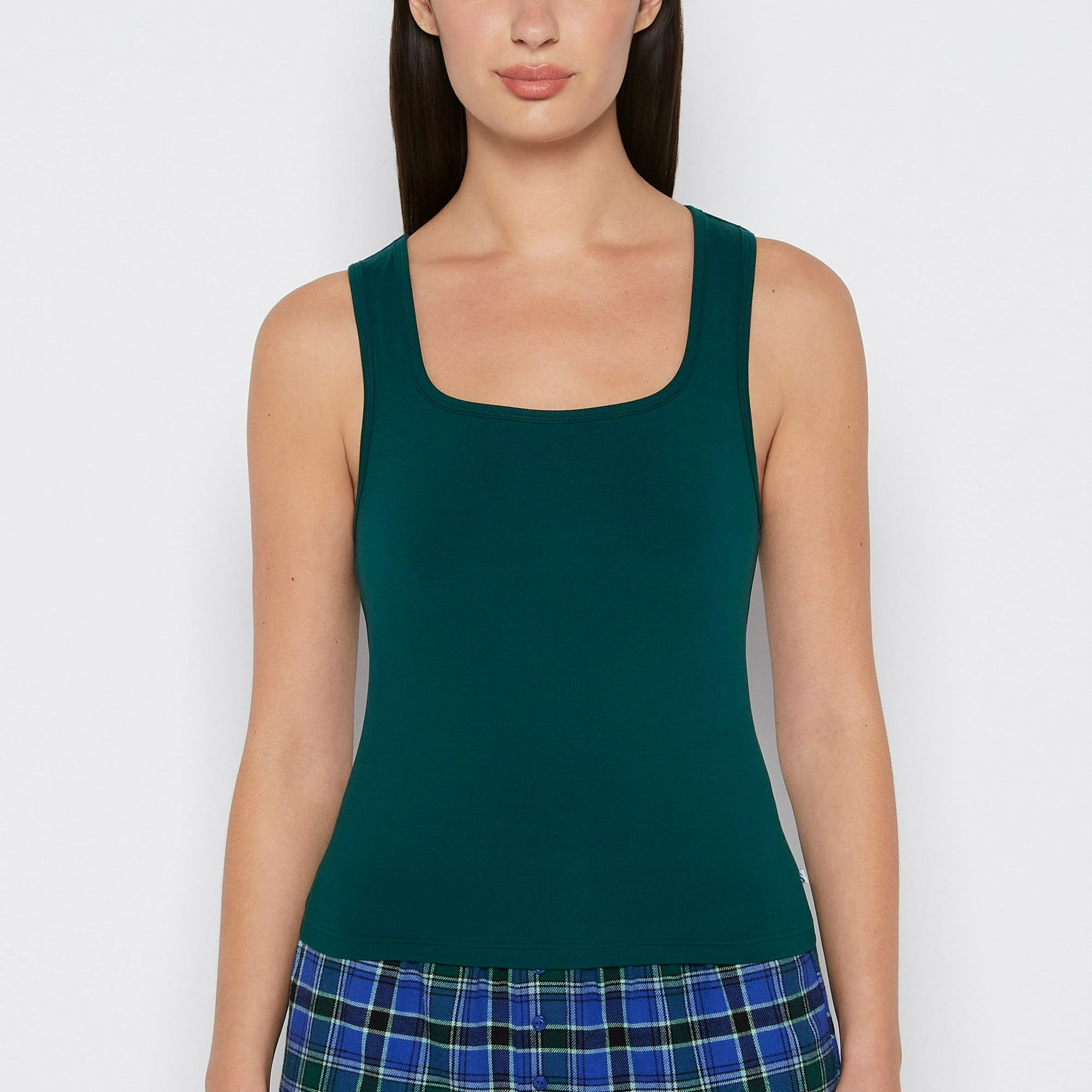 Click here for La Senza Square Neck Sleep Tank In Emerald Green prices