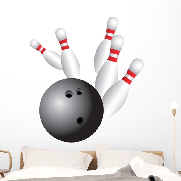 Bowling Strike Wall Decal by Wallmonkeys Peel and Stick Graphic (48 in ...