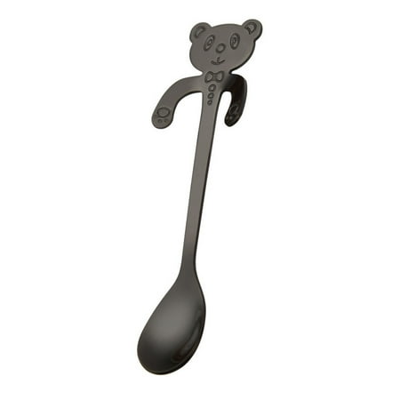 Yeacher Cute Bear Spoon 304 Stainless Steel Teaspoon Long Handle Coffee ...
