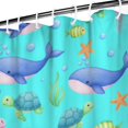 Basics Bathroom Shower Curtain, Water Resistant Fabric with Grommets ...