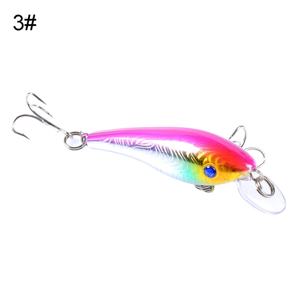 5.7cm 4.4g 3D Artificial Fishing Lifelike Hard Lure Minnow Wobbler Swim ...