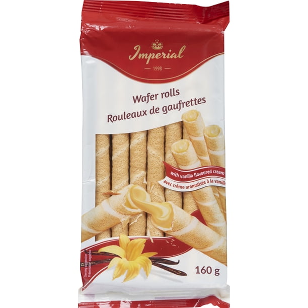 Imperial Wafer Rolls with Vanilla Cream, 160g, Vanilla Wafer Rolls ...