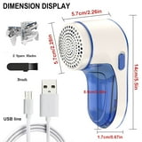 Fabric Shaver, Electric Lint Remover with 3 Replaceable Blades, USB ...