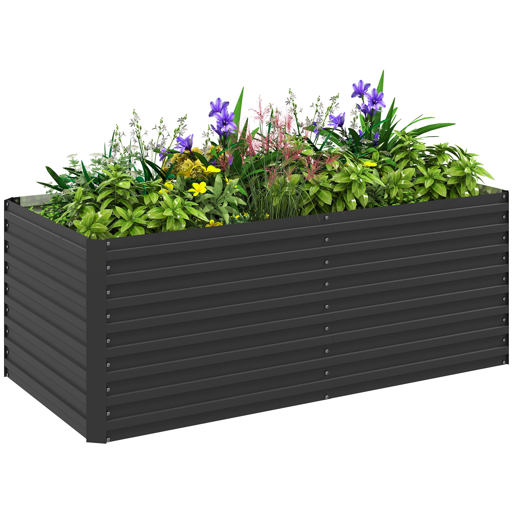 Click here for Outsunny Galvanized Raised Garden Bed  5 X 3 X 2 P... prices