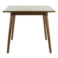 SAFAVIEH Simone Traditional Solid Square Dining Table, Walnut - Walmart.com