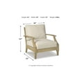 Ashley Modern Clare View Outdoor Lounge Chair with Cushion, Beige ...