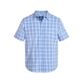 George Men's and Big Men's Button Up Poplin Shirt with Short Sleeves ...