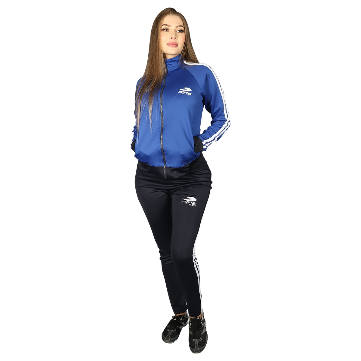 Conjunto Deportivo Dama Mujer Femenil Azul Rey/Azul Marino Grande Fire ...