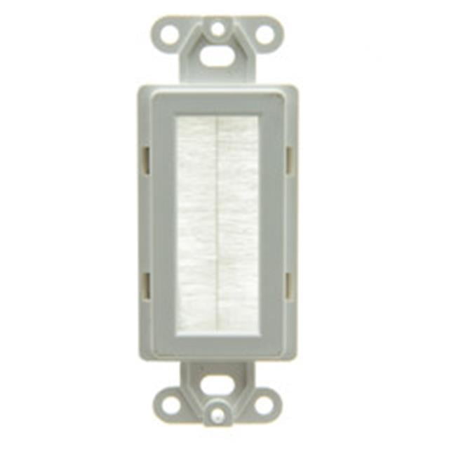 Brush Cable Pass Through Decora Wall Plate Insert, White - Walmart.com