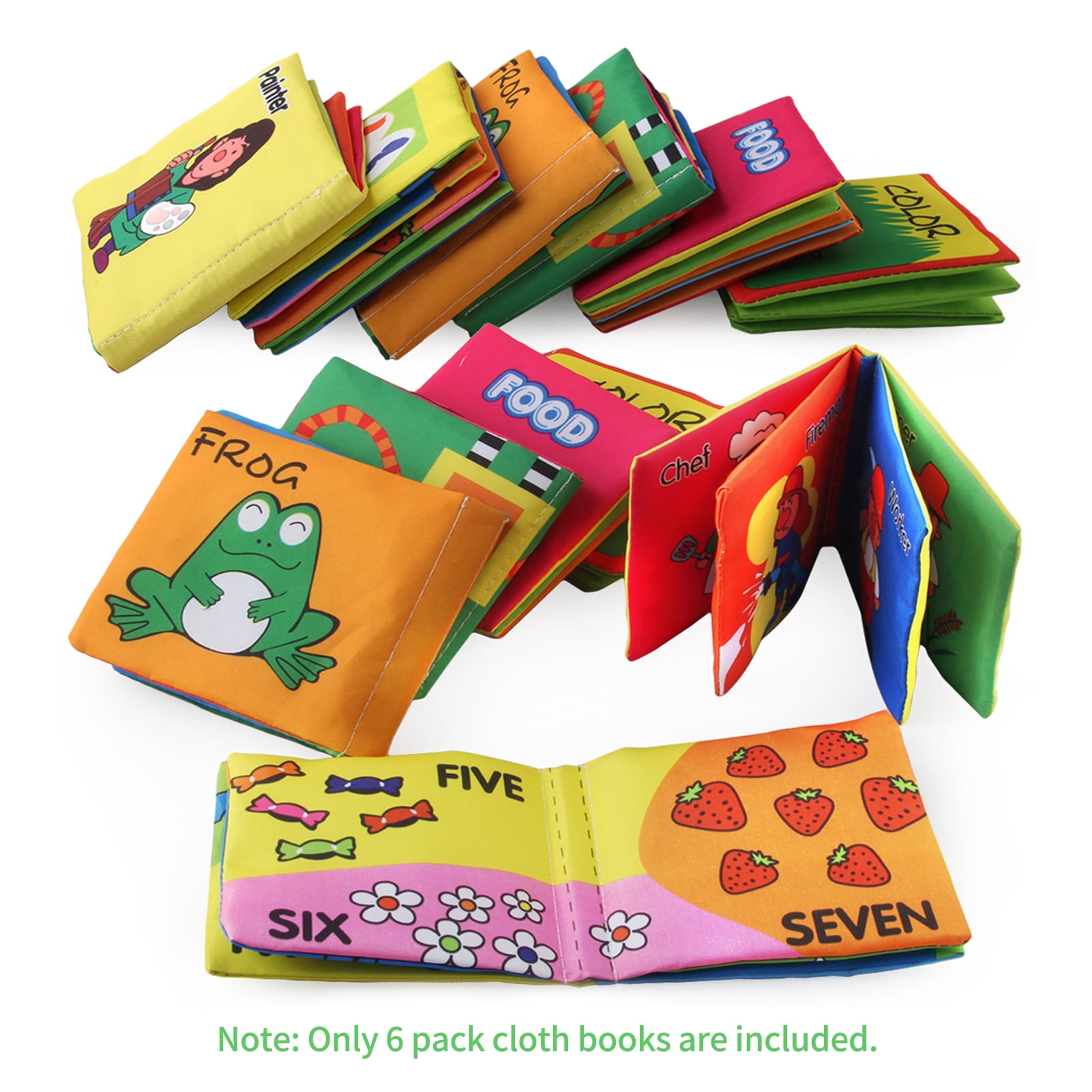 Click here for Estink 6 Pack Soft Baby Cloth Books Crinkle Books... prices