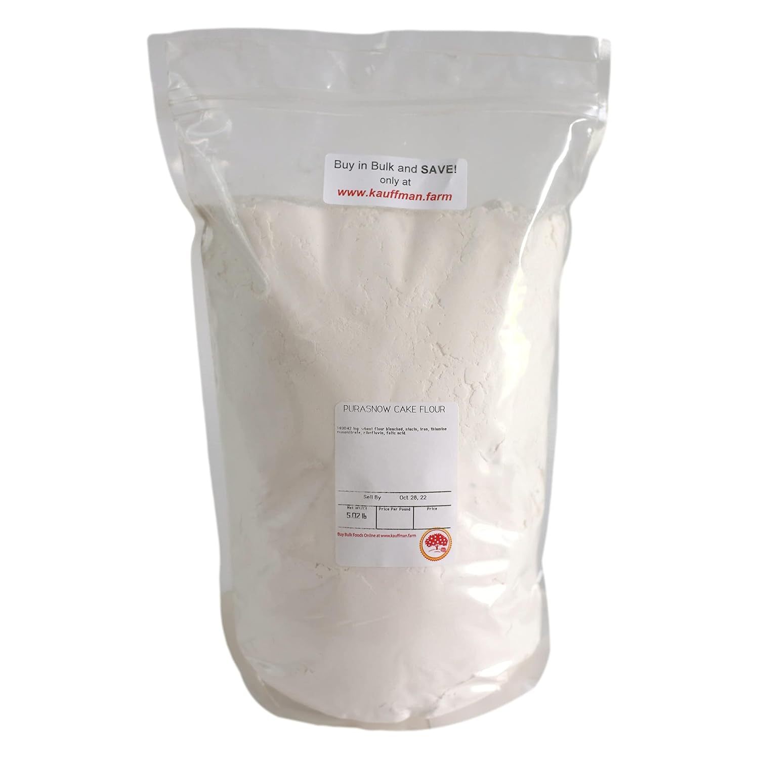 LZHF Enriched Purasnow Cake Flour In Bulk, 5 Lb., 5 Pound (Pack of 1 ...