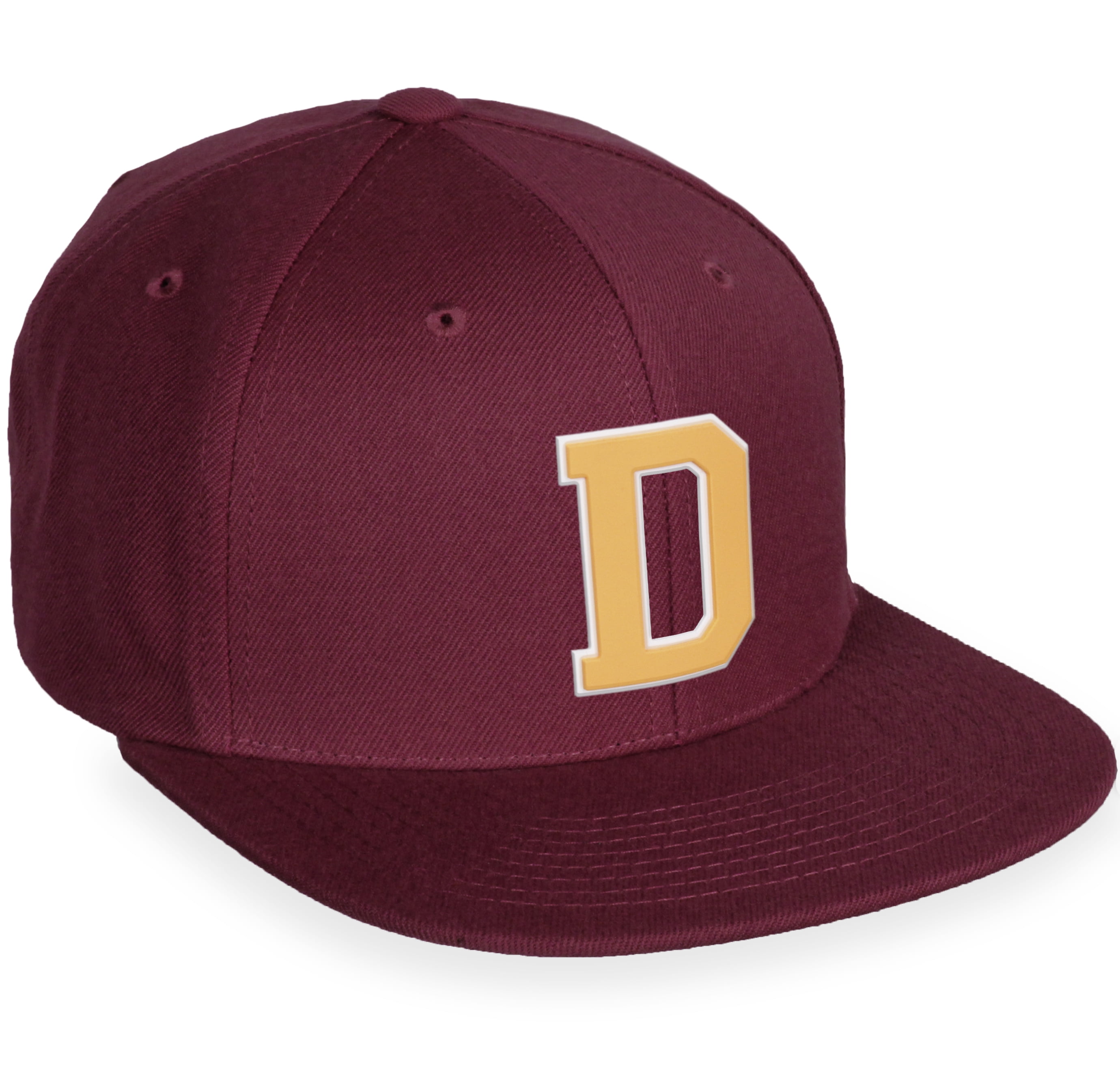 Daxton Classic Snapback White Neon Orange A to Z Letters Flat Bill ...