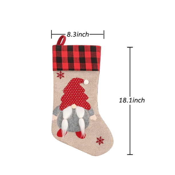 Maoww Santa Claus Christmas Stocking Portable Hanging Xmas Themed Tree ...