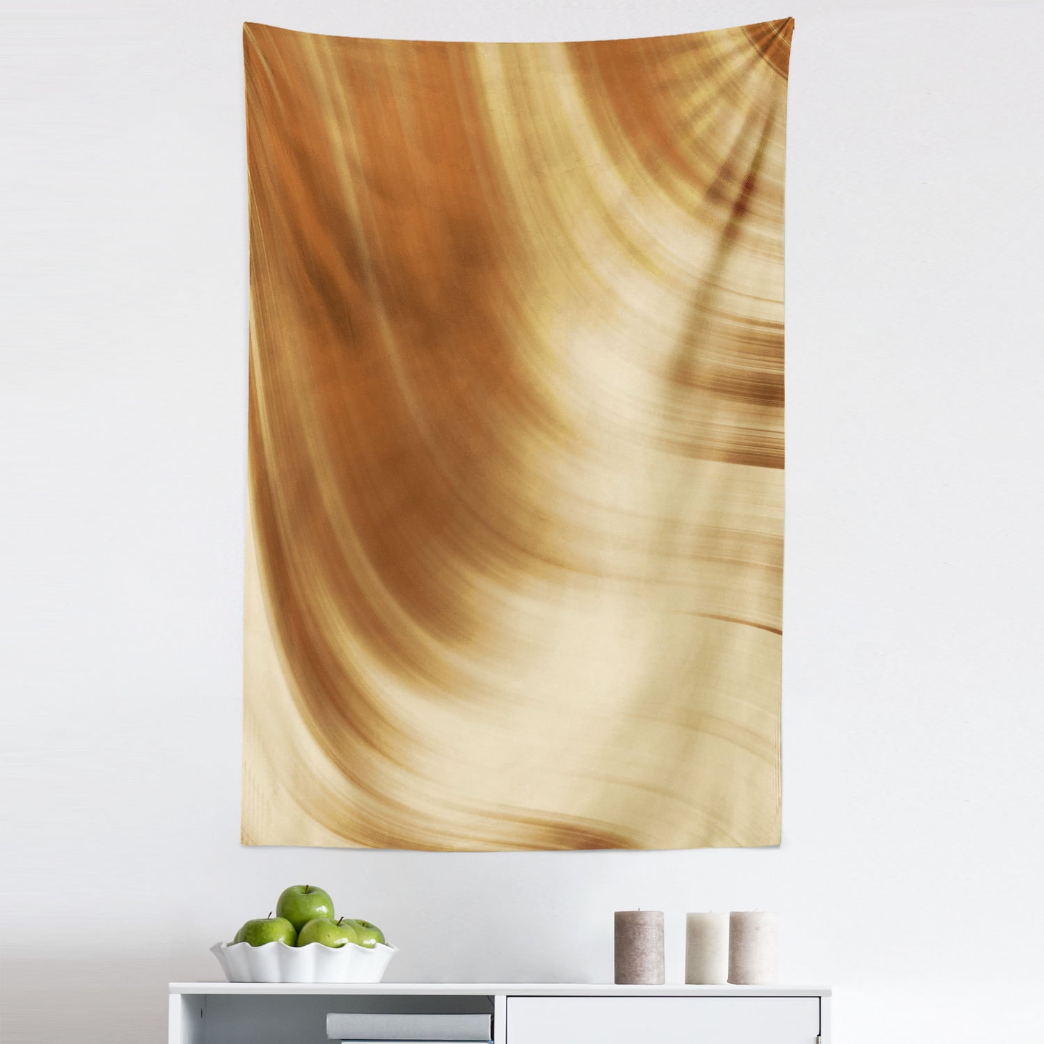 Tan Tapestry, Curved Wave Like Conceptual Display Creamy Effect Soft ...