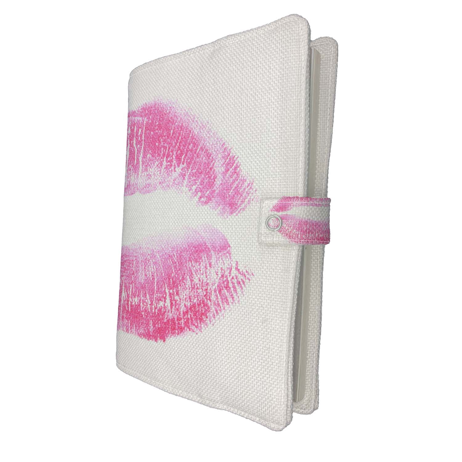 PKQWTM Pink kiss pure white background Book Cover Book Protector Book ...