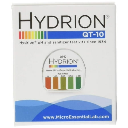 Micro Essential Laboratory QT-10 Plastic Hydrion Low Range Quat Check ...