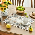 Brown Poppy Flowers Floral Blossom Summer Placemats Set of 4,12x18 Inch ...
