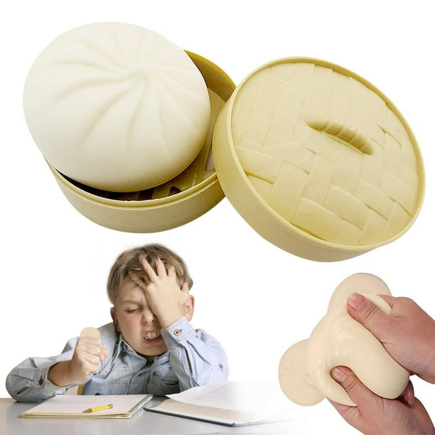 Fongwan Dumpling Squishy Stress Ball Bao Relief Bun Squeeze Toy Fidget ...