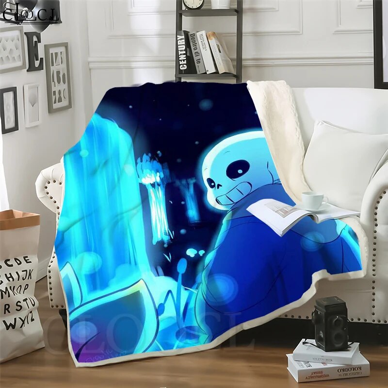 CLOOCL-manta gruesa con estampado de Anime Undertale Sans, ropa de cama ...