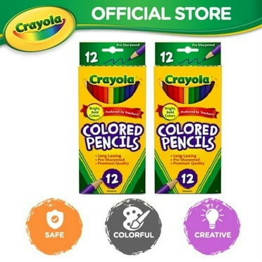 Crayola Pre-Sharpened Colored Pencils, 12 Count, Long and Durable ...
