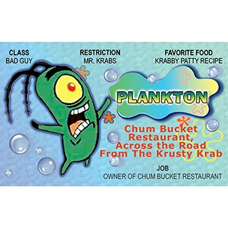 Signs 4 Fun NSBID6 Plankton Toon's Driver's License | Walmart Canada