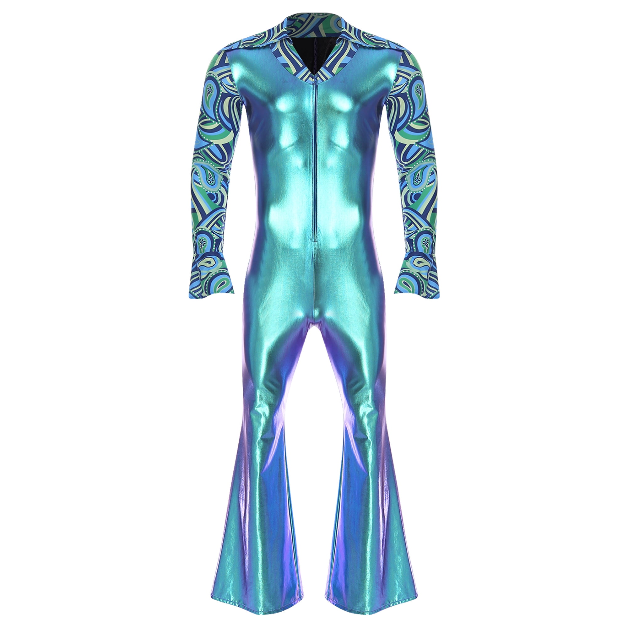 Click here for Yartina Mens Disco Hippie Costume 70s Fancy Dress... prices