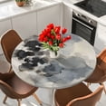 Black Blue Beige Round Tablecloth 45-54 Inch Round Fitted Table Cloth ...
