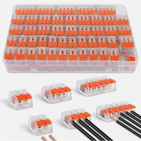 WAGO 773-104 4-Conductor PUSH WIRE® Connectors for Junction Boxes - 500 ...