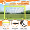 4x3ft Portable Pop Up Soccer Goal Set, Fluorescent Green, 2 Count ...