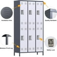 Aobabo Metal Storage Locker for Office Gym Bedroom Dormitory,6 Doors ...