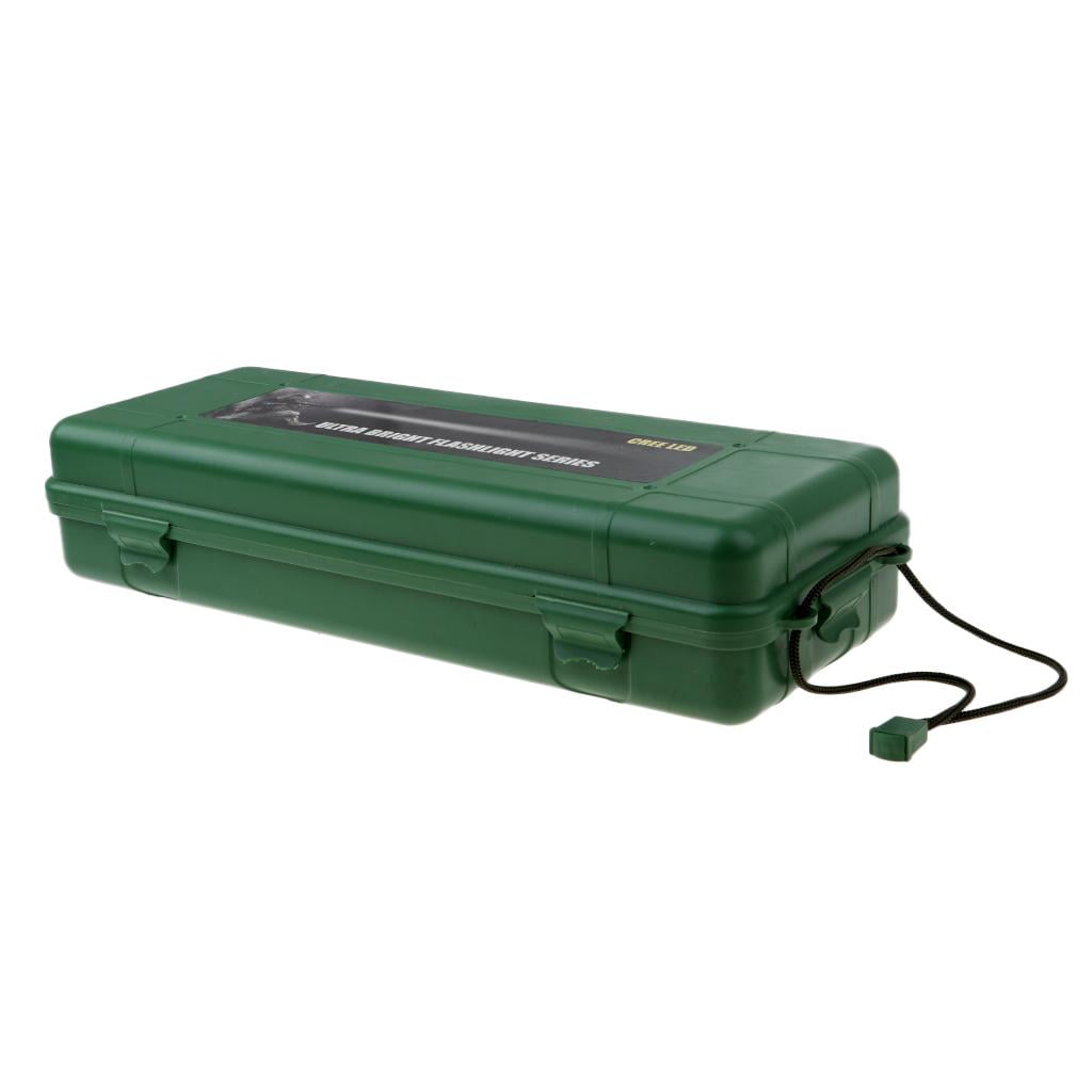 Hermetic Survival Storage Box Flashlight Container - Green, XL ...