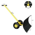 GoDecor Iron Snow Pusher Yellow T-Handle Black Blade Adjustable Human ...