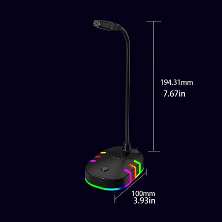 Computer Microphone with Atmosphere Light Desktop Computers Microphone ...