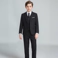 DGMIOCS Boys Suits 5 Piece Slim Fit Suit for Kids Formal Ring Bearer ...