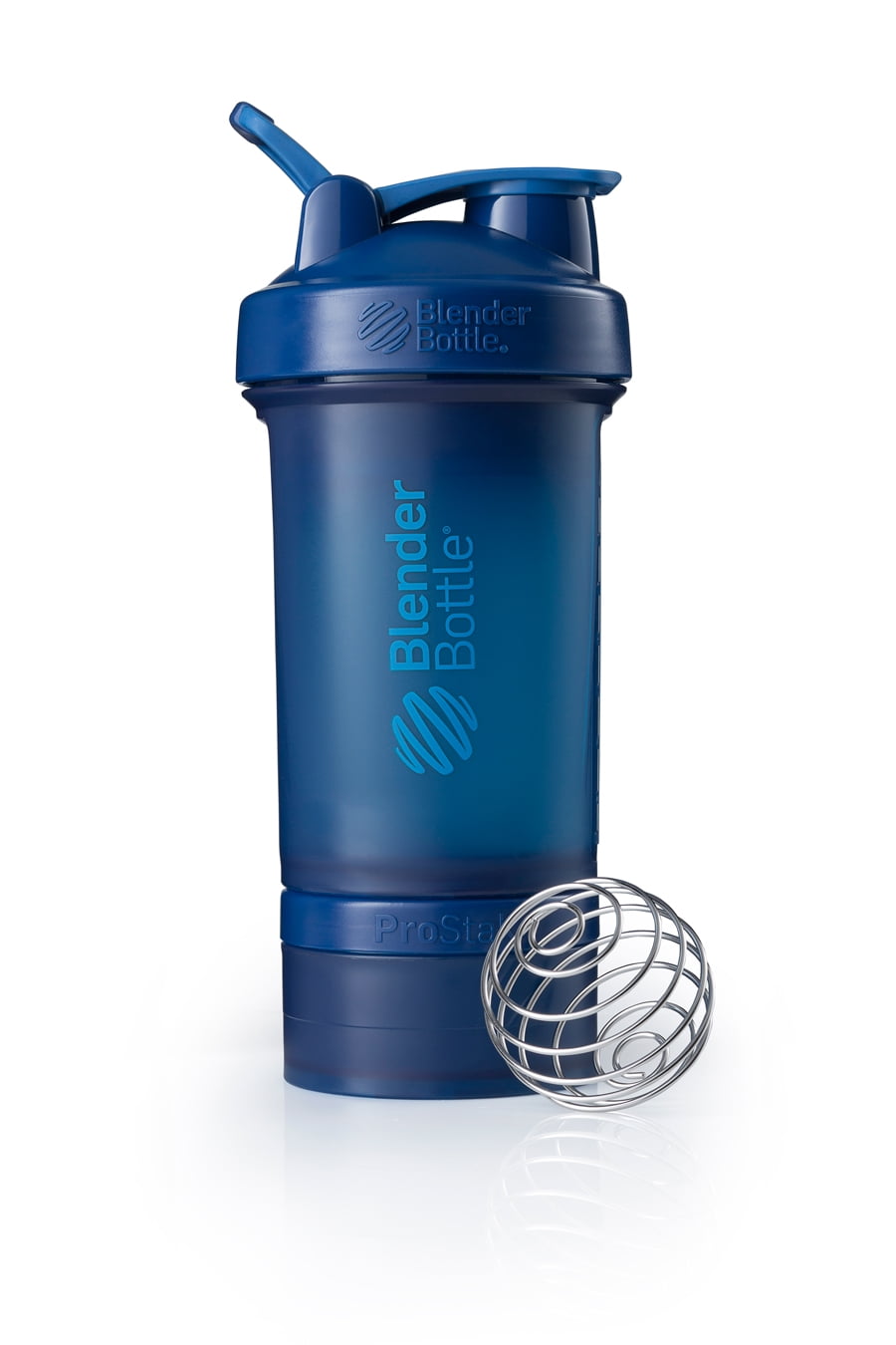 BlenderBottle ProStak 22 oz Navy Blue Shaker Cup with 2 Attachable ...