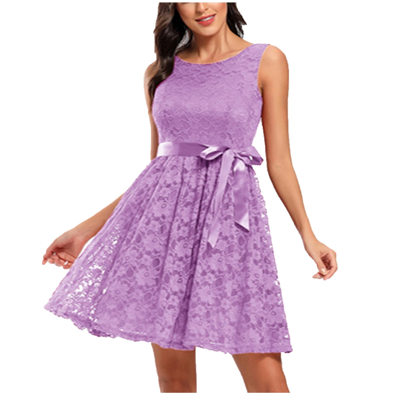 Women's Dress Round NeckParty Beach Dress Dress for Older Lady ...