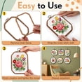 6 Pcs Large Embroidery Hoop Frame Decorative Imitated Wood Display ...