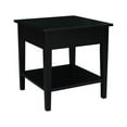 International Concepts Solid Wood Spencer Black End Table - Walmart.com