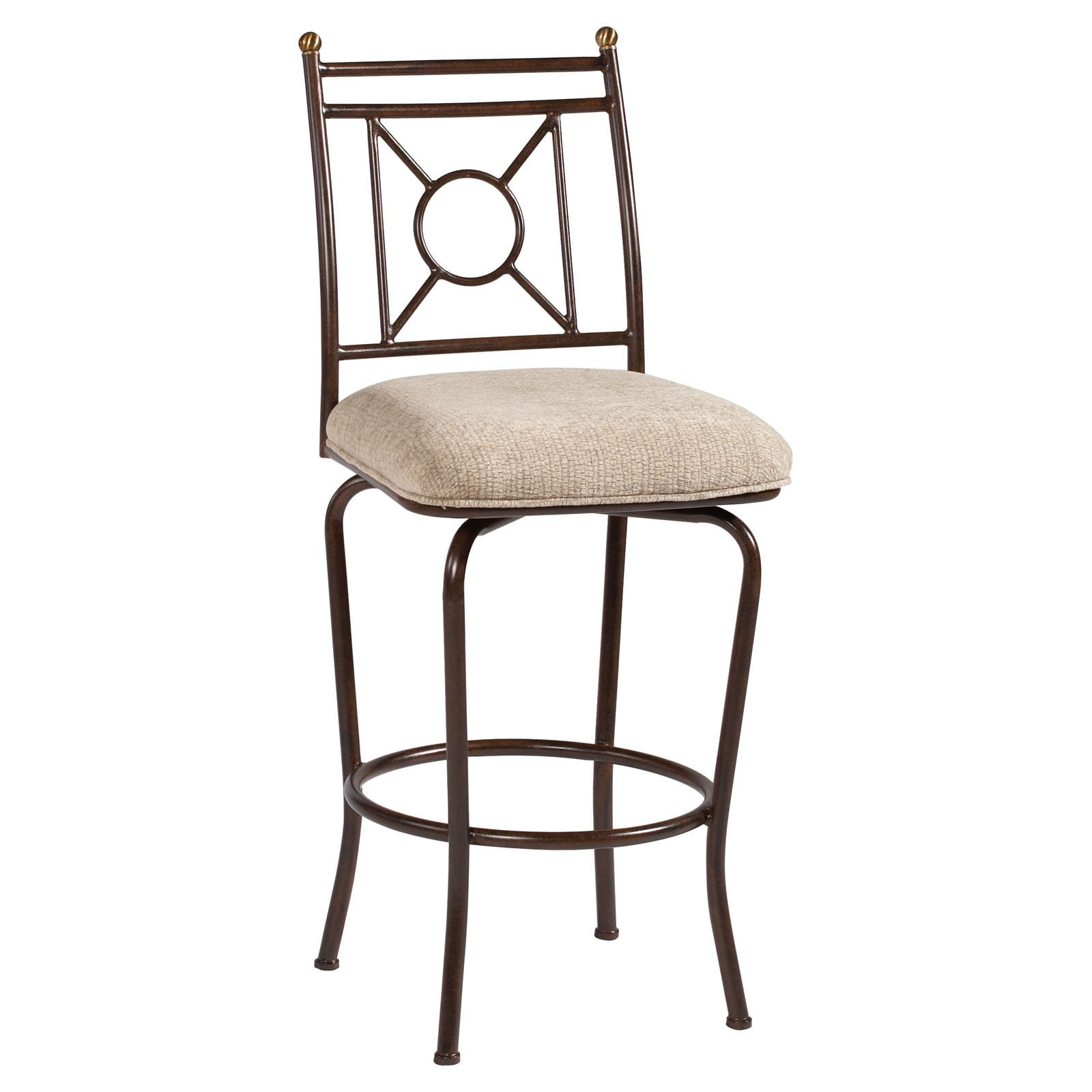 Chintaly Elaina Memory Return Swivel Bar Stool - Autumn Rust - Walmart.com
