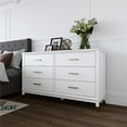 CosmoLiving by Cosmopolitan Westerleigh 6-Drawer Dresser, White ...